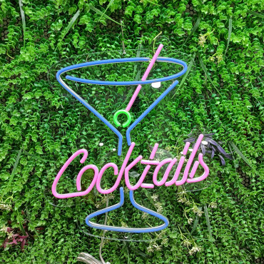 Cartel Neón LED Cocktails - efectoLED
